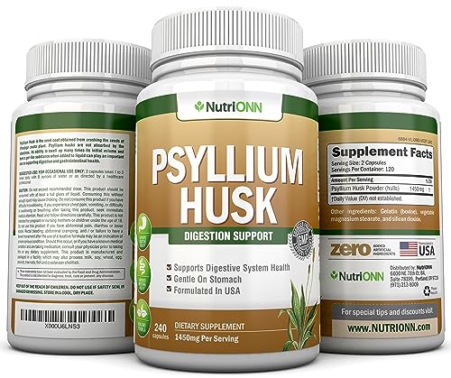 Psyllium capsules for improved bowel function