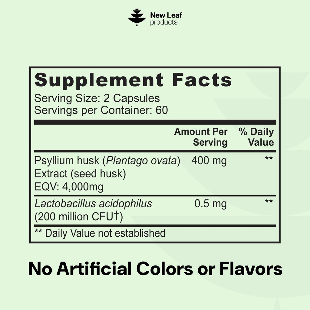 Psyllium fiber for bloating relief
