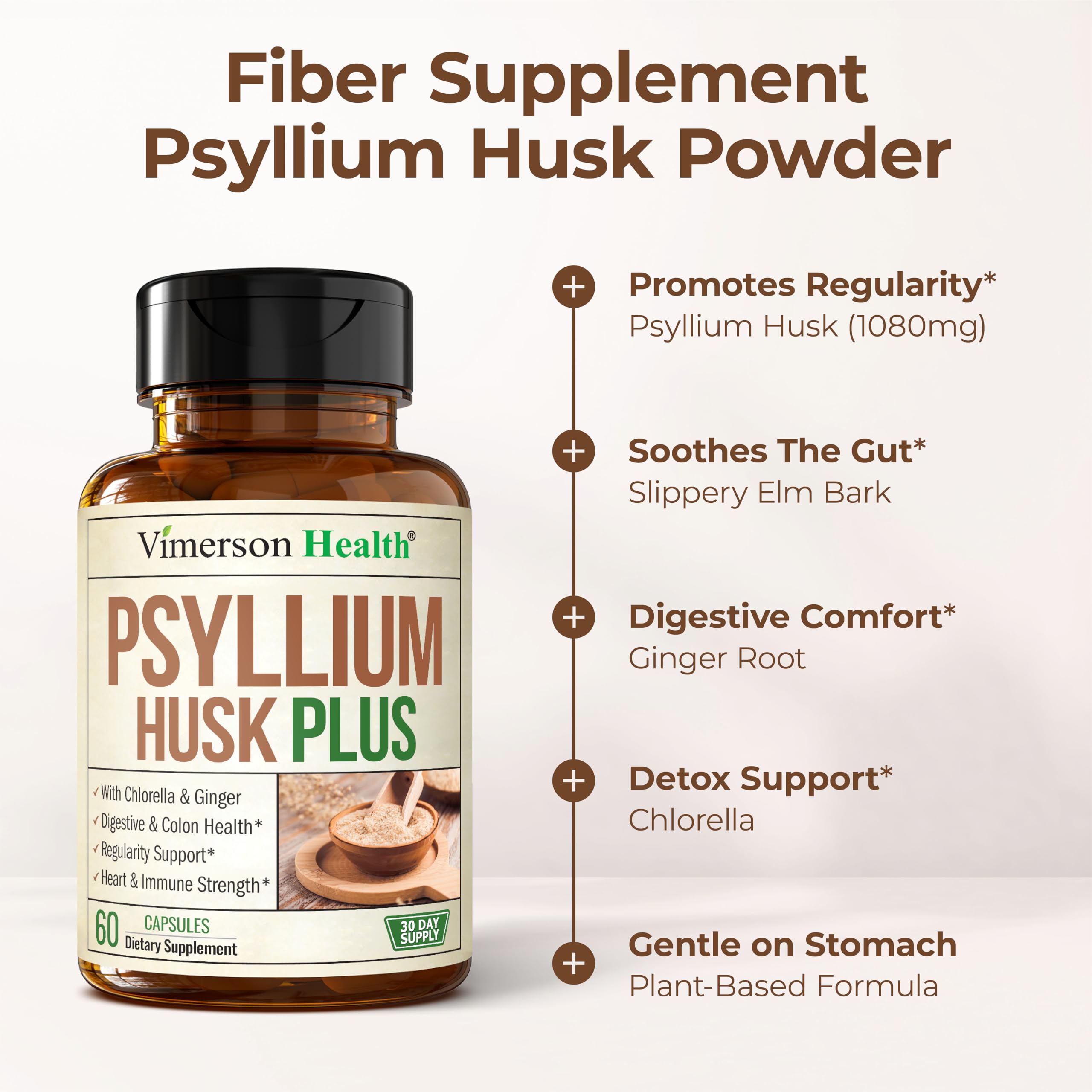 Psyllium fiber for healthy bowel movements