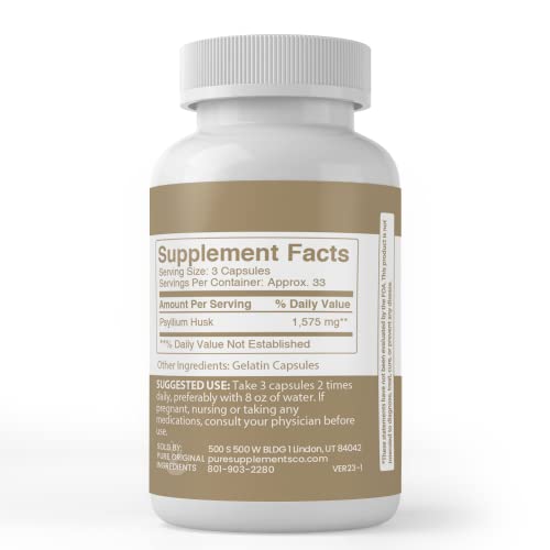 Psyllium fiber supplement for regularity