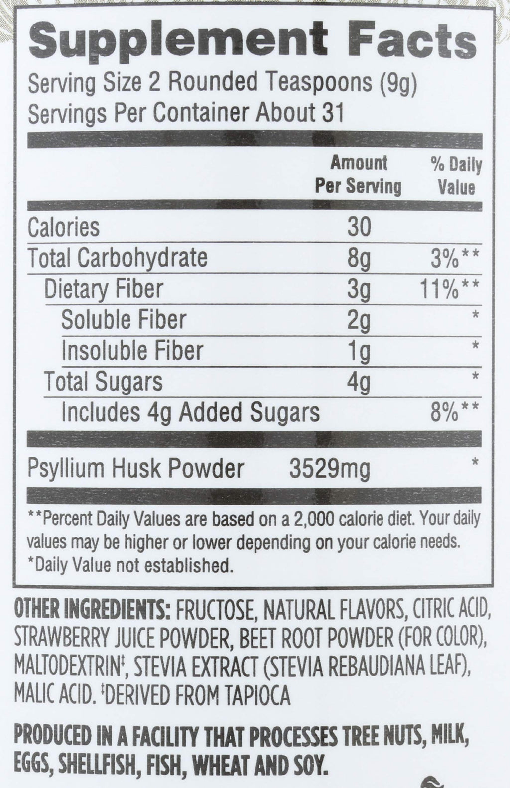 psyllium fiber supplement for weight management