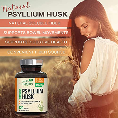 Psyllium husk capsules for constipation relief