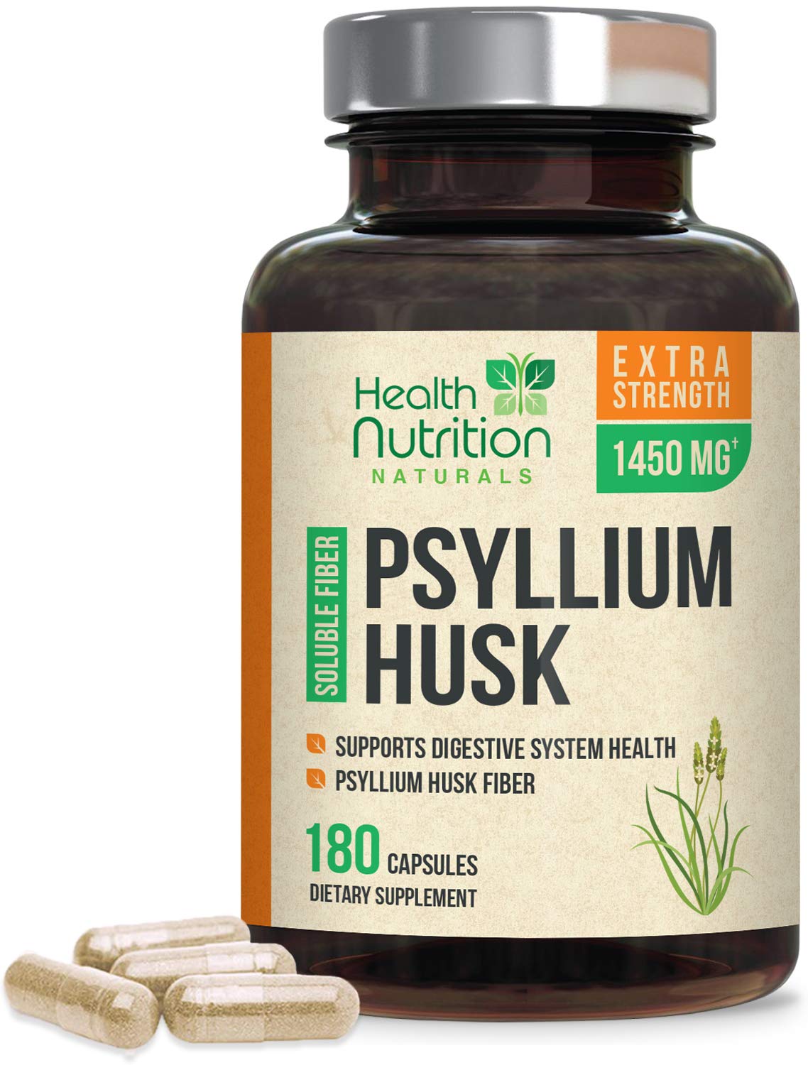 Psyllium husk capsules for digestion
