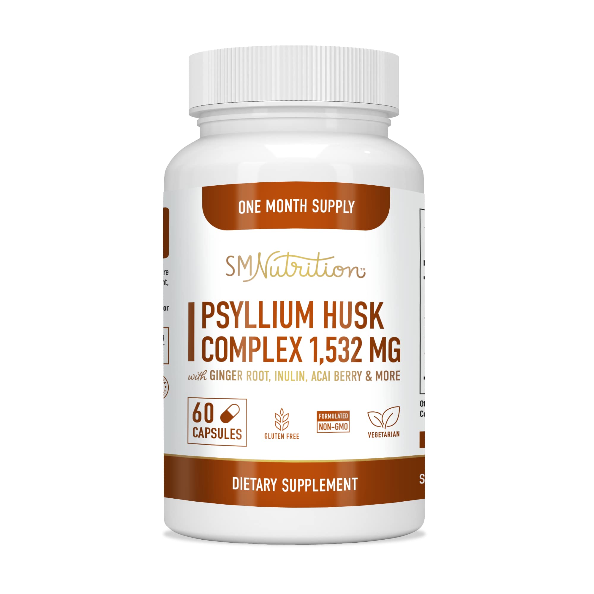 Psyllium husk capsules for digestive health