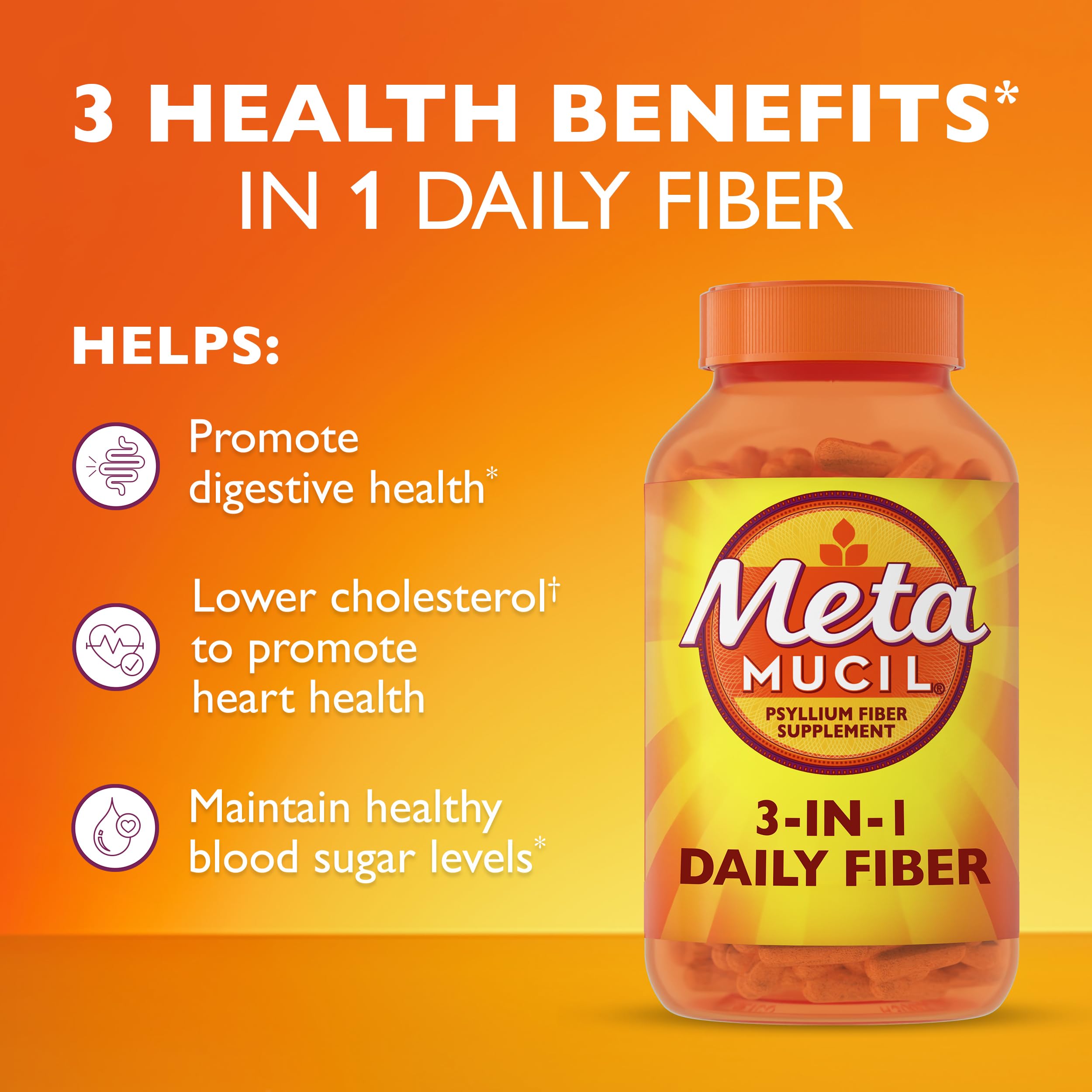 Psyllium husk capsules for easy digestion
