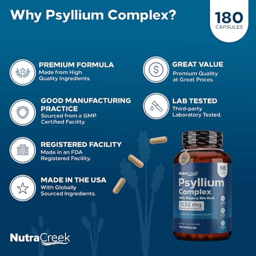 Psyllium husk capsules for easy digestion