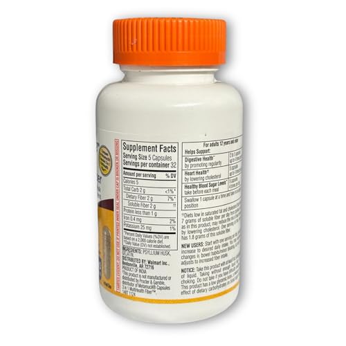 Psyllium husk capsules for easy digestion