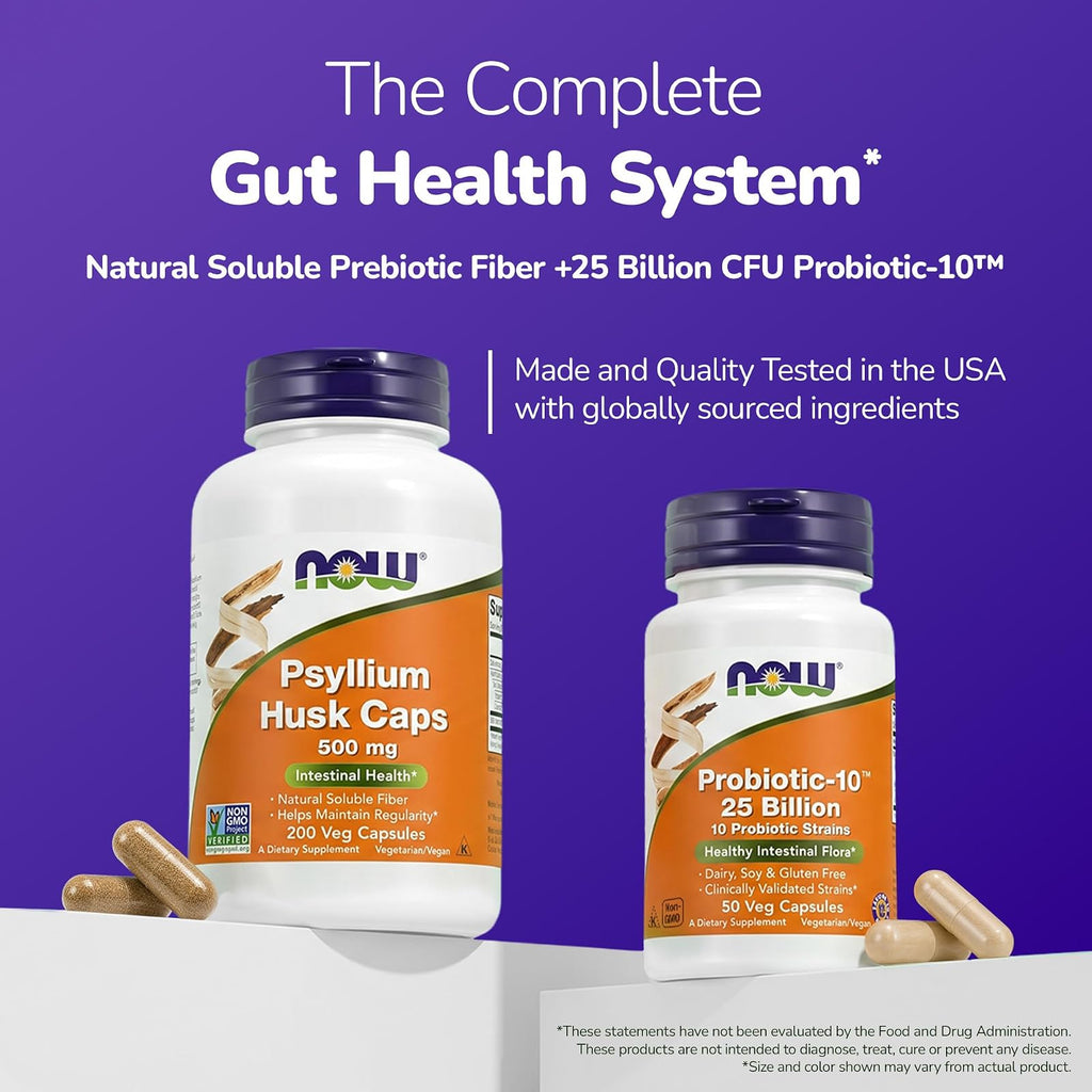 Psyllium husk capsules for gut support