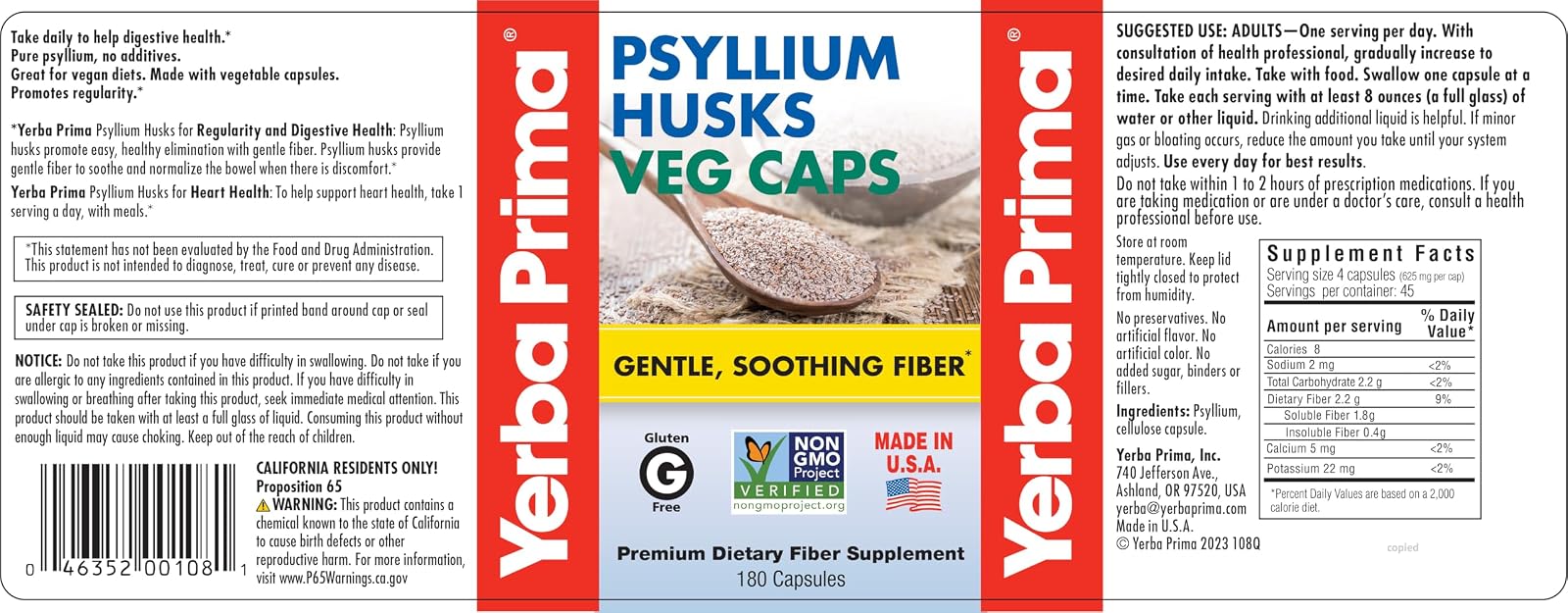 Psyllium husk capsules for gut wellness