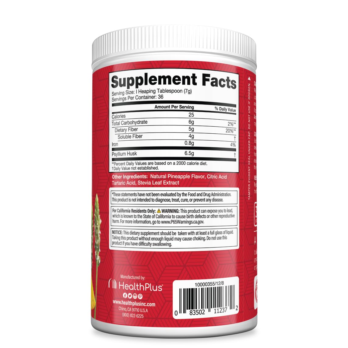 Psyllium husk colon cleanse supplement