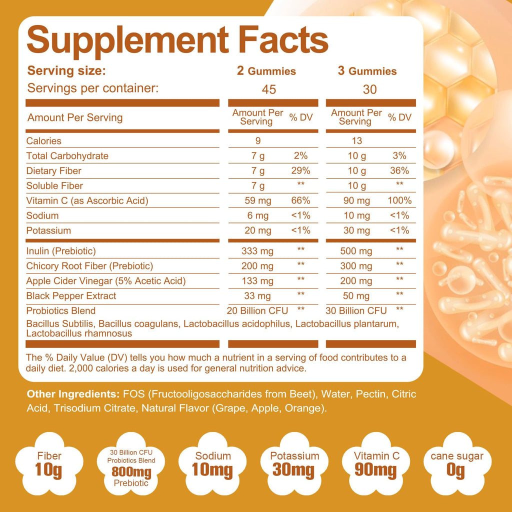 Psyllium husk fiber gummies 180 count