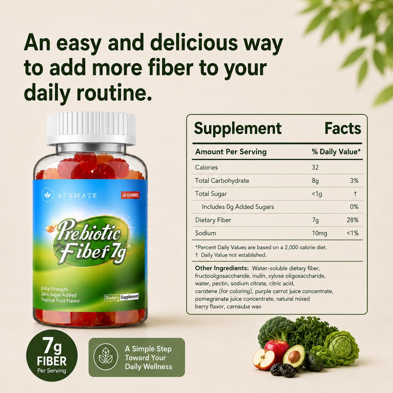 Psyllium husk fiber gummies for gut health