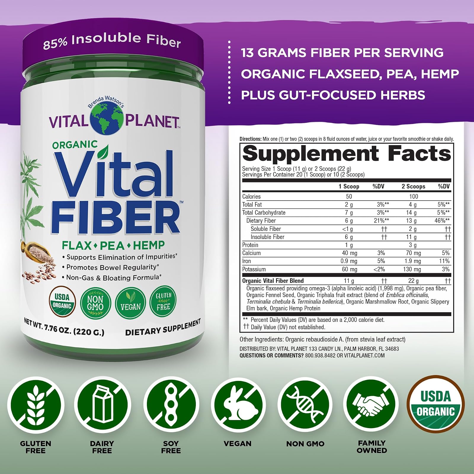 Psyllium husk fiber powder supplement