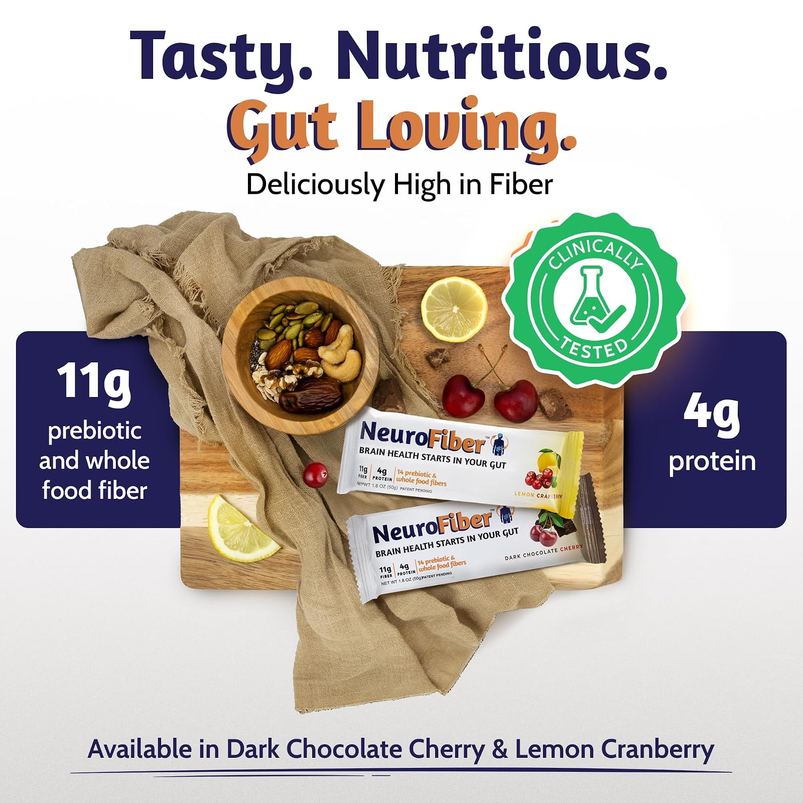 Psyllium husk fiber snack bars
