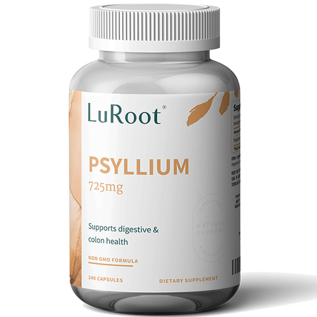 Psyllium husk fiber supplement capsules