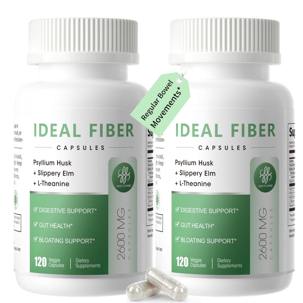 Psyllium husk fiber supplement capsules
