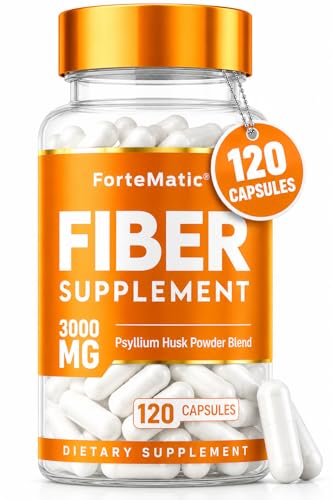 Psyllium husk fiber supplement capsules