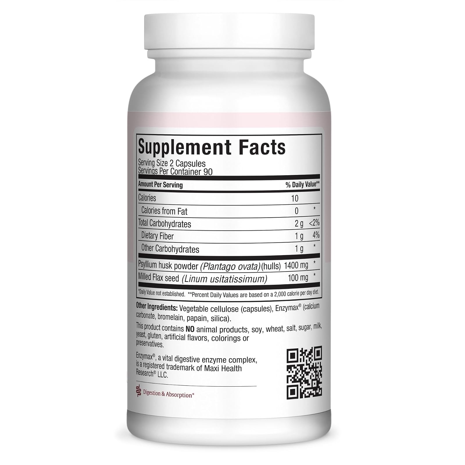 Psyllium husk fiber supplement for gut health