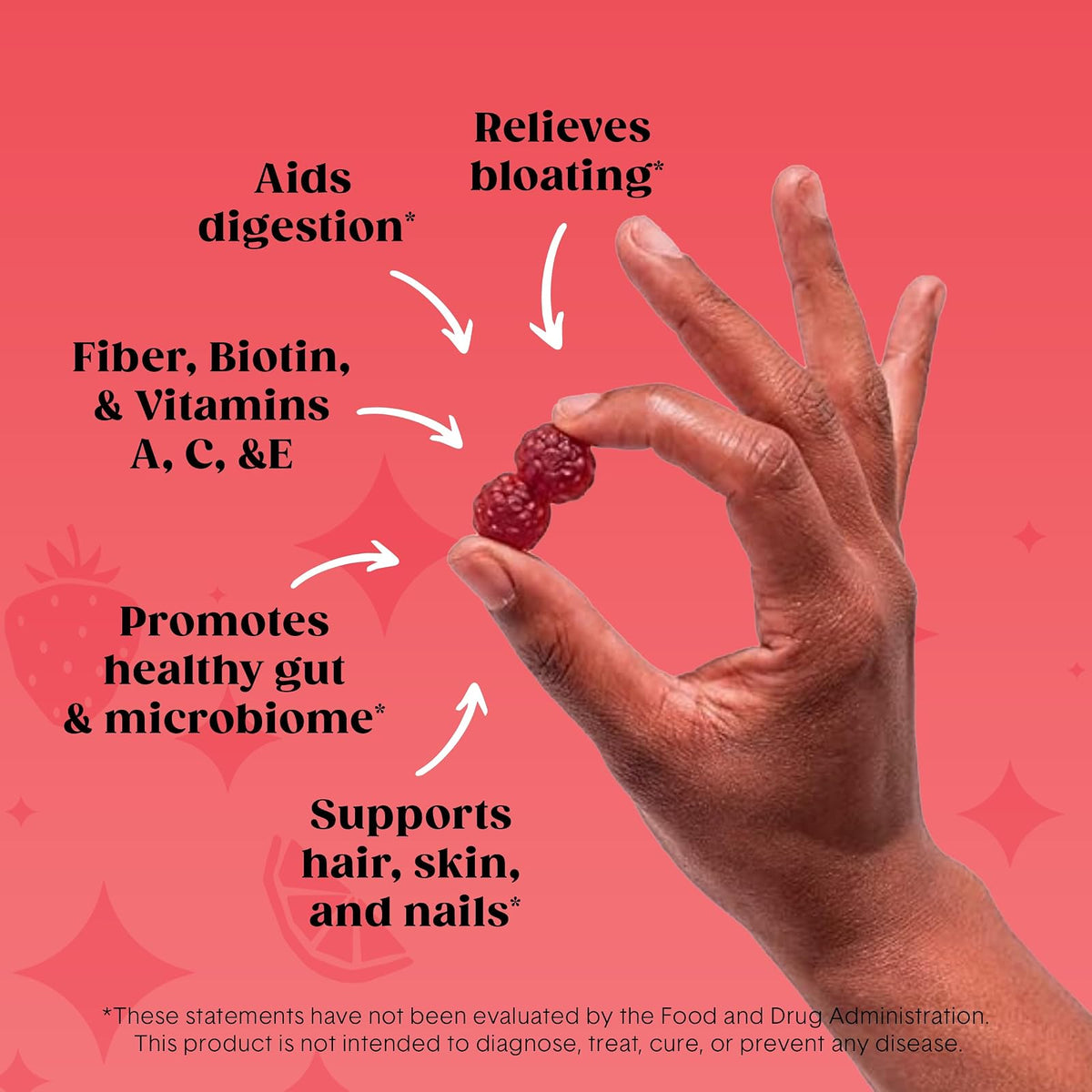Psyllium husk fiber supplement gummies