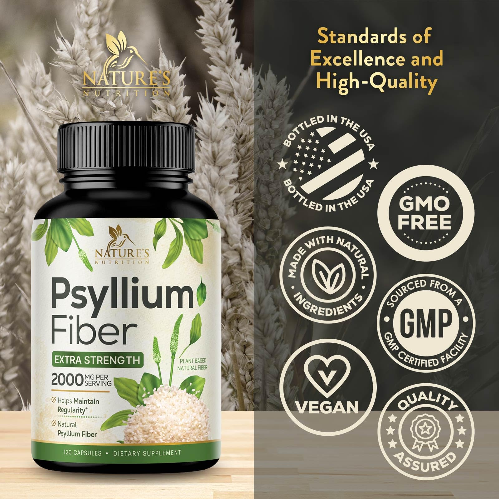Psyllium husk for regularity support
