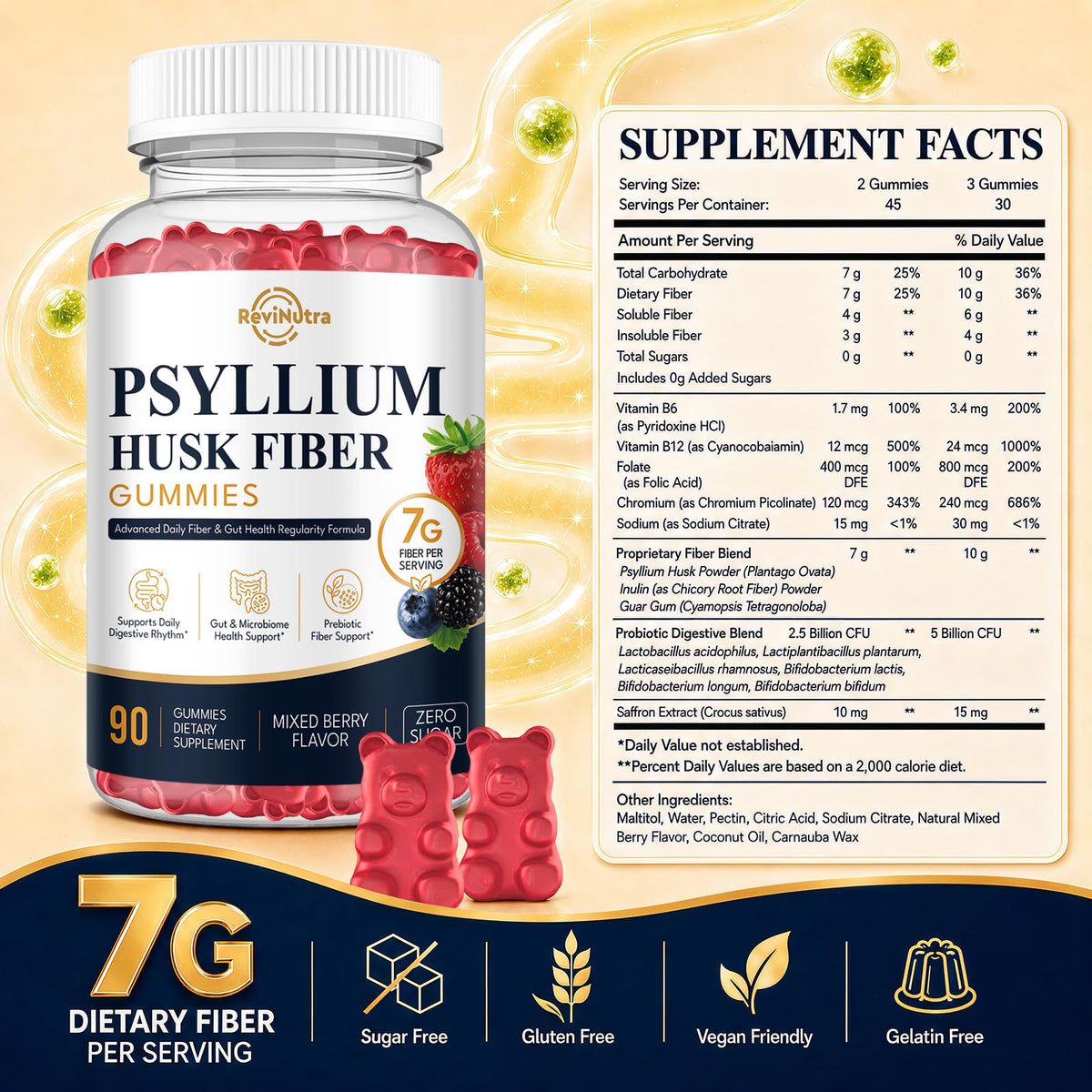 Psyllium husk gummies 90 count