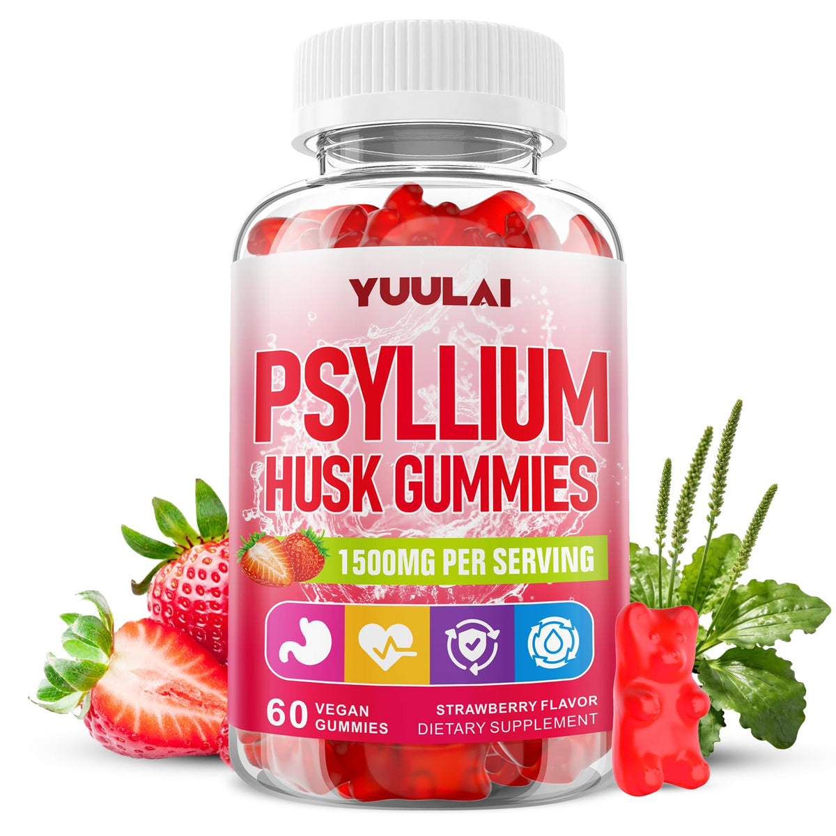 Psyllium husk gummies for digestion