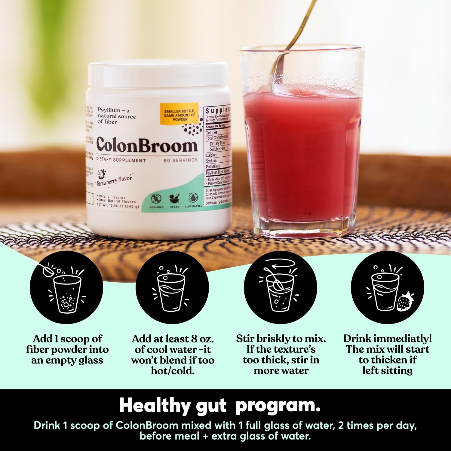 Psyllium husk jelly for easy consumption