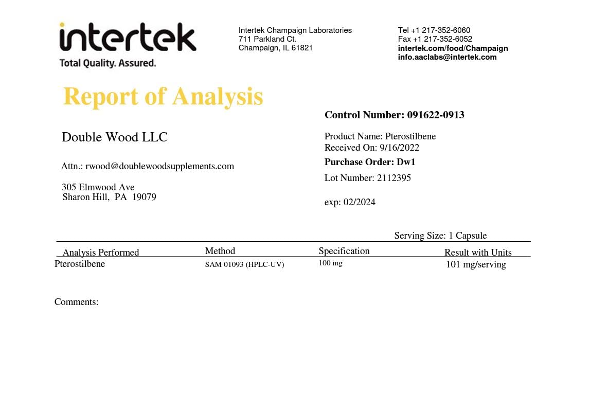 Pterostilbene for enhanced cellular health