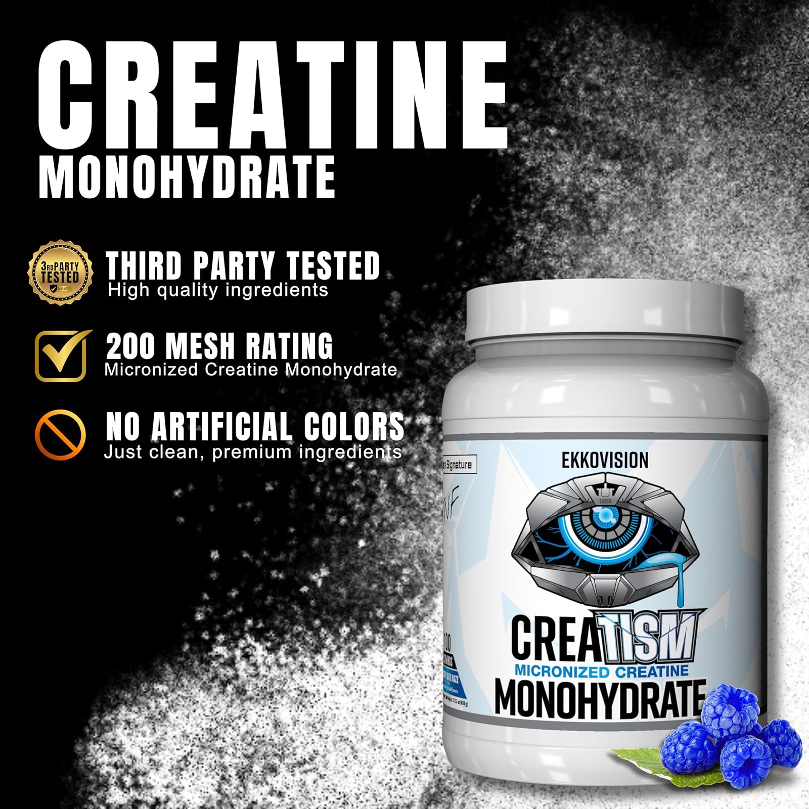 Puckin' Blue Razz creatine supplement