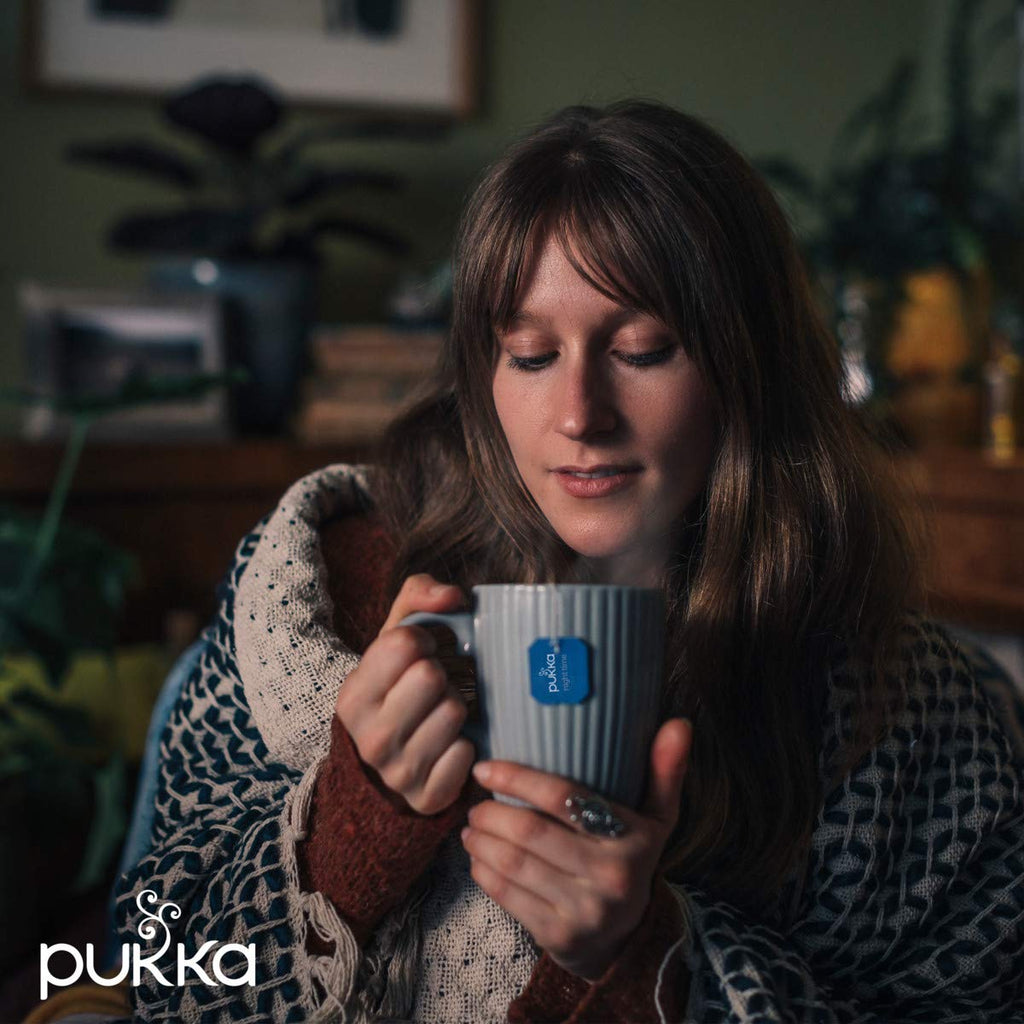 Pukka chamomile tea for stress relief