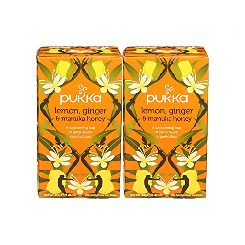 Pukka herbal tea with lemon ginger