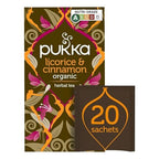 Pukka licorice and cinnamon herbal tea bags