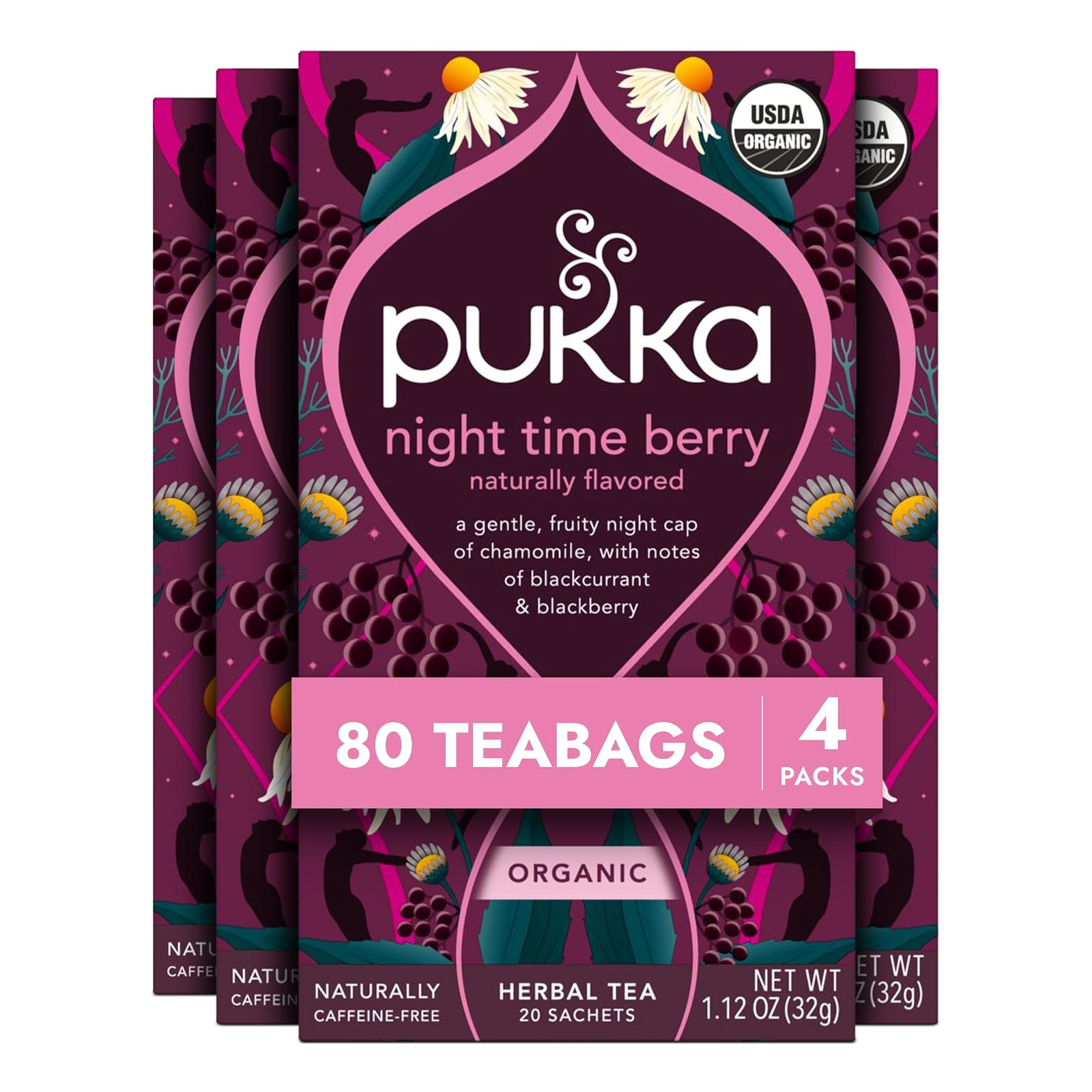 Pukka Night Time Berry herbal tea bags