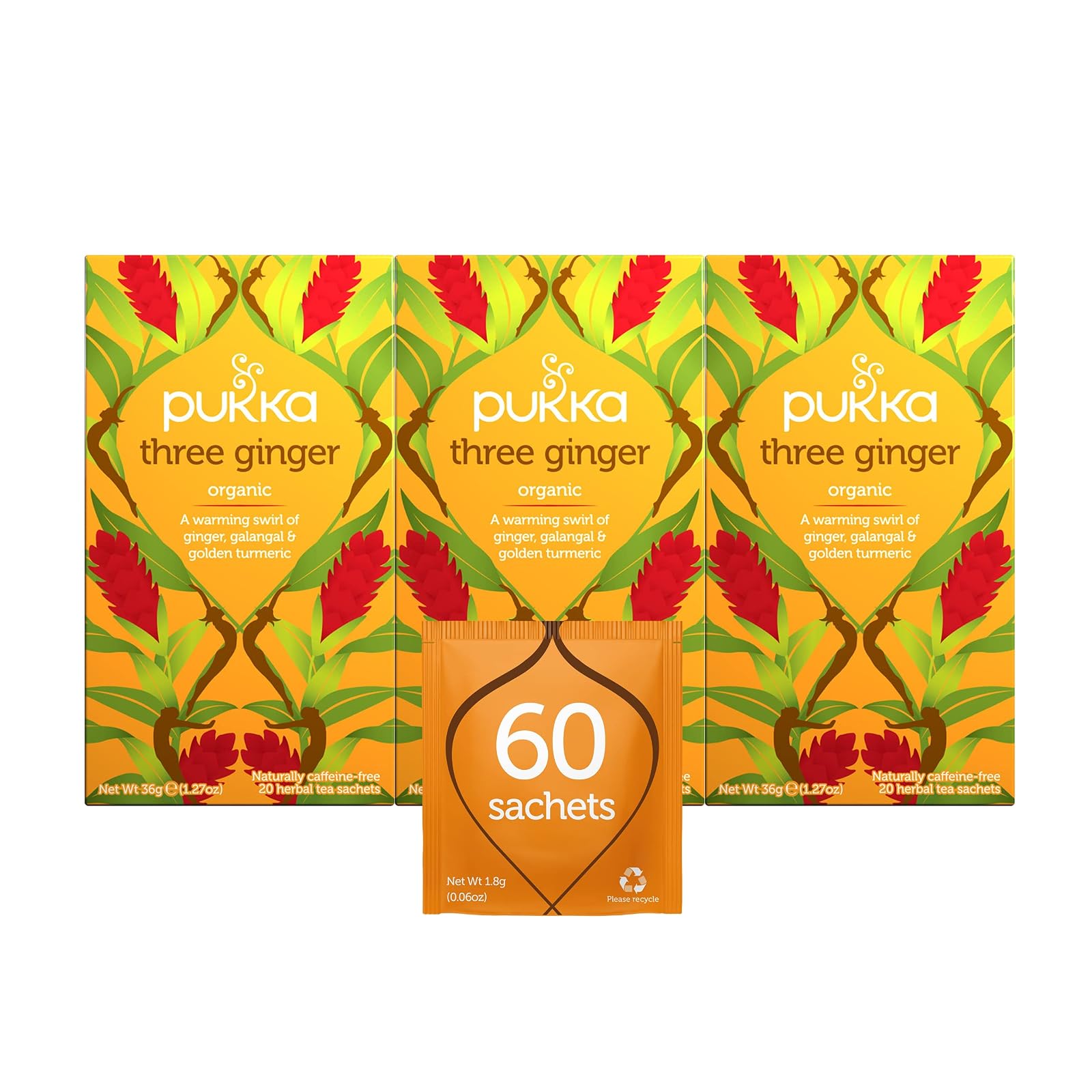 Pukka Three Ginger herbal tea bags
