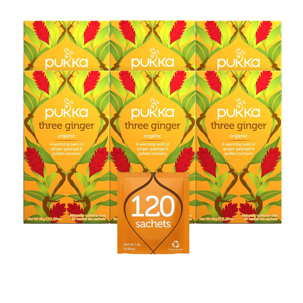 Pukka Three Ginger Herbal Tea bags