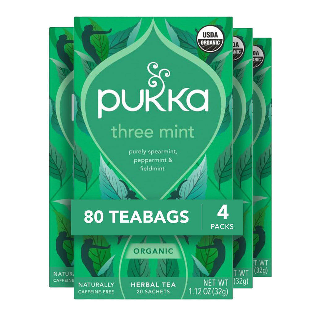 Pukka Three Mint herbal tea bags