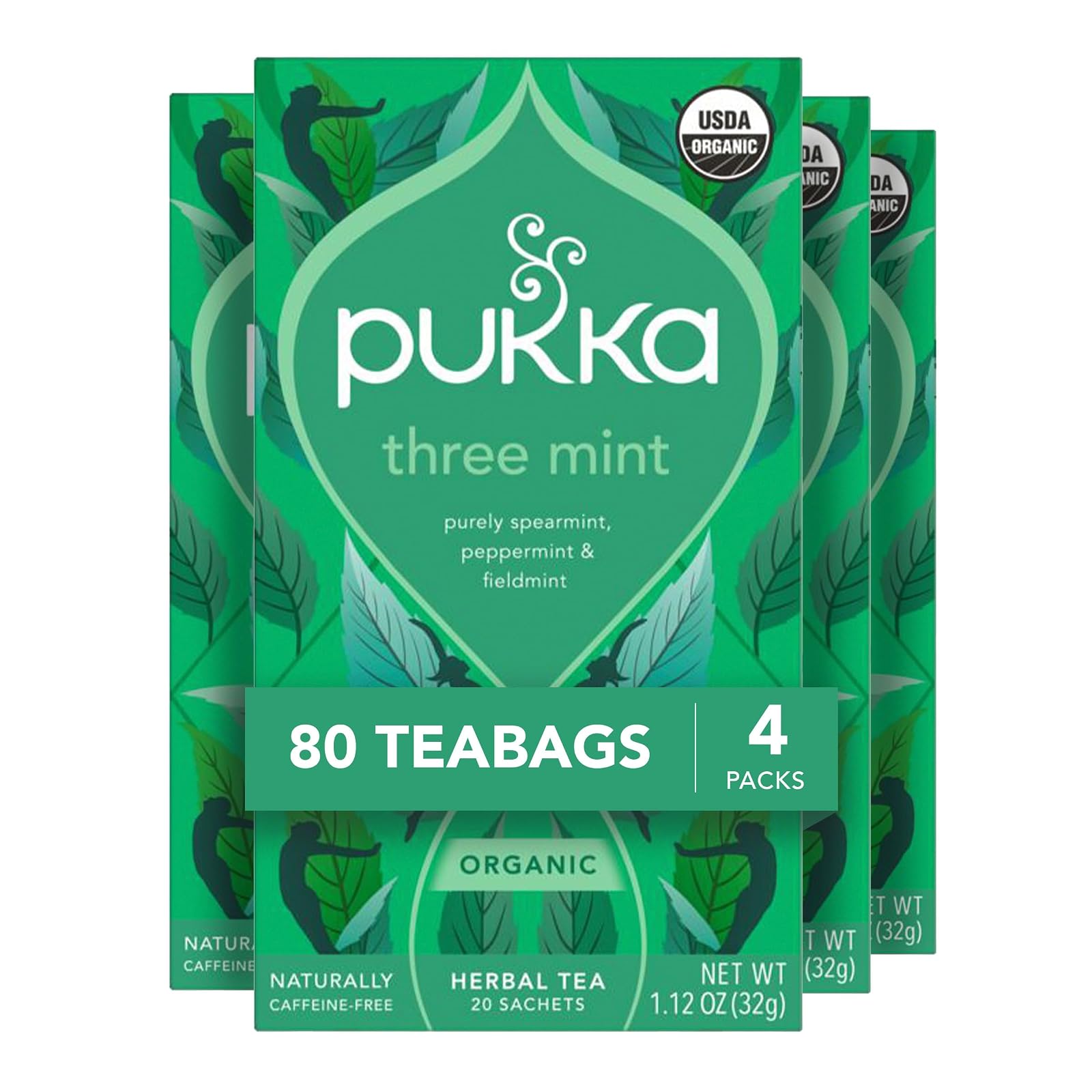 Pukka Three Mint herbal tea bags