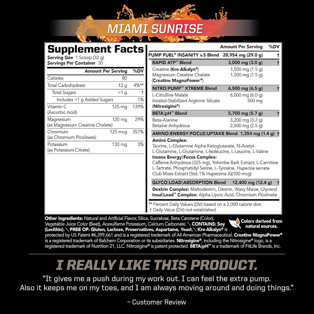 Pump Fuel Ultra Insanity for intense workouts