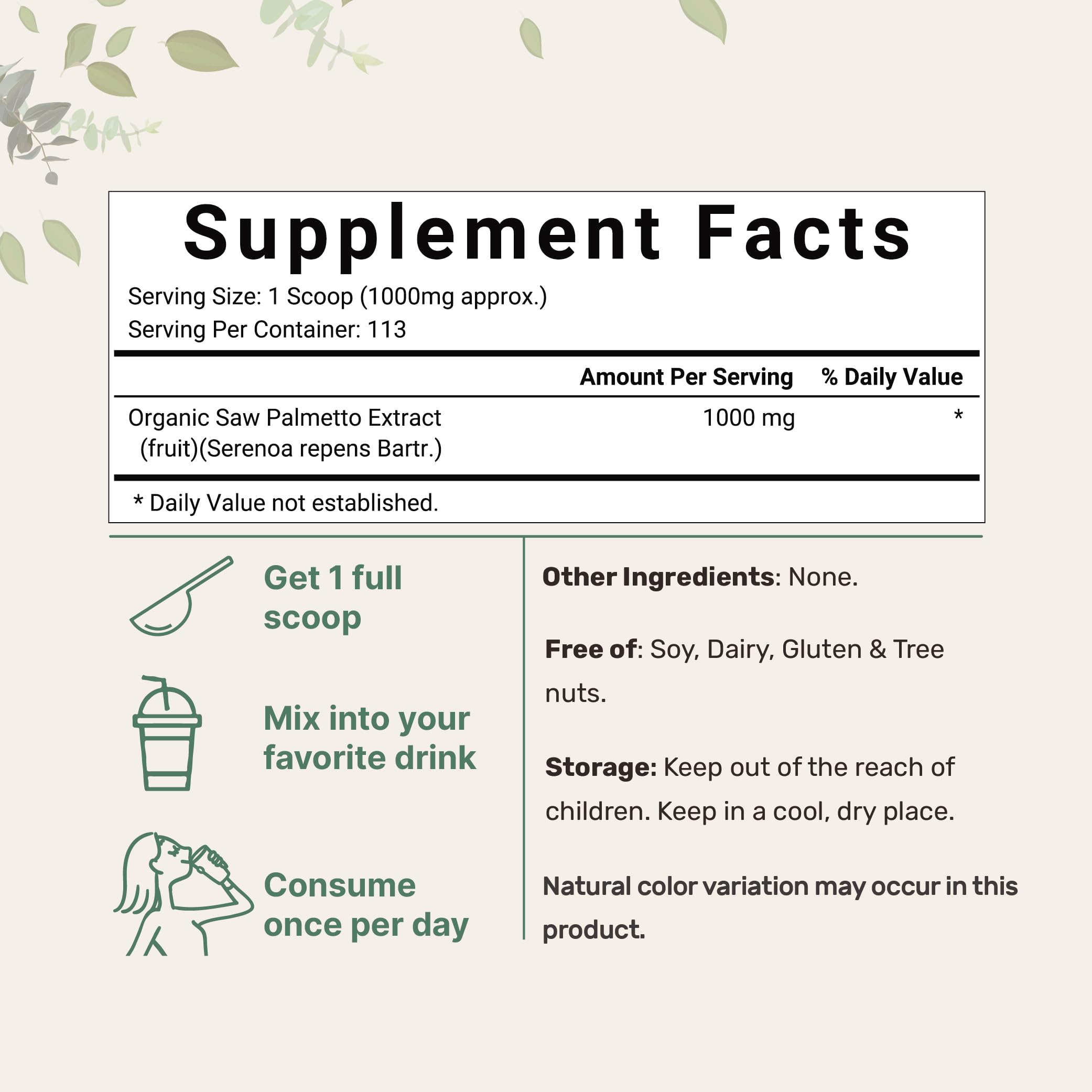 pumpkin seed oil and saw palmetto blend