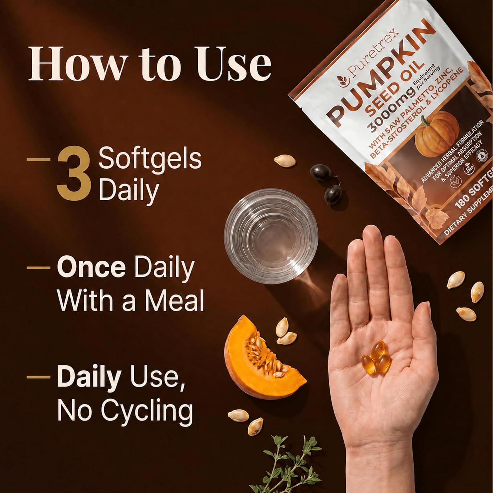 Pumpkin seed oil for hormonal balance