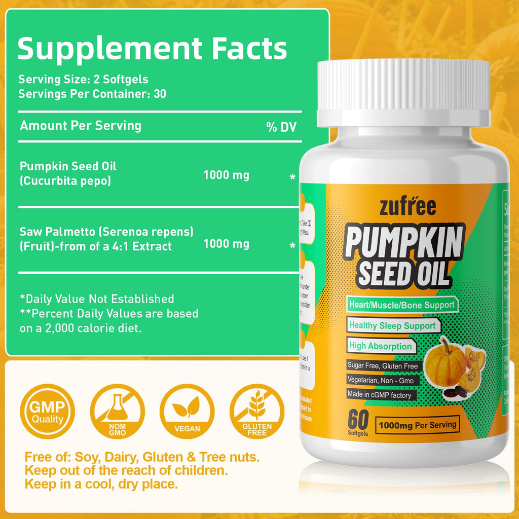 Pumpkin seed oil for overall wellness
