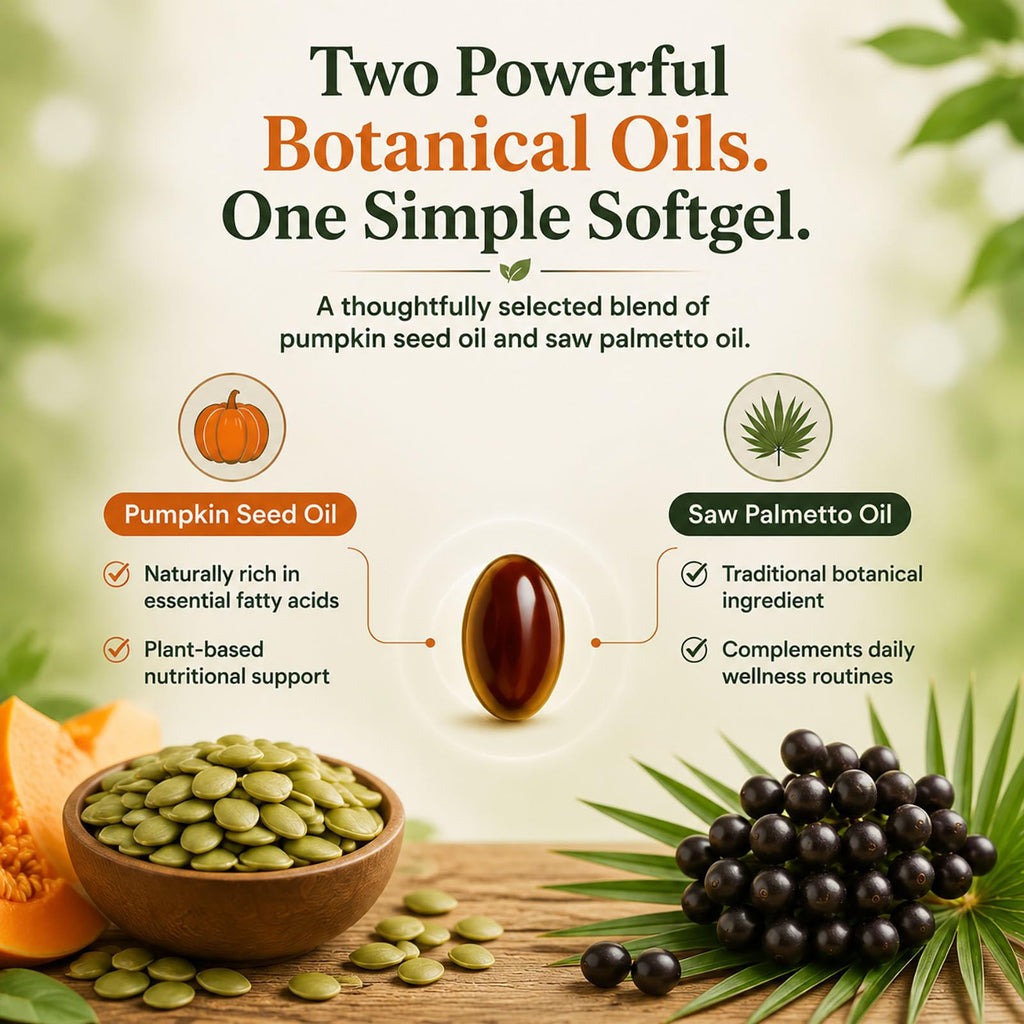 Pumpkin seed oil for prostate support