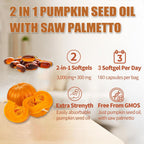 Pumpkin seed oil for prostate support