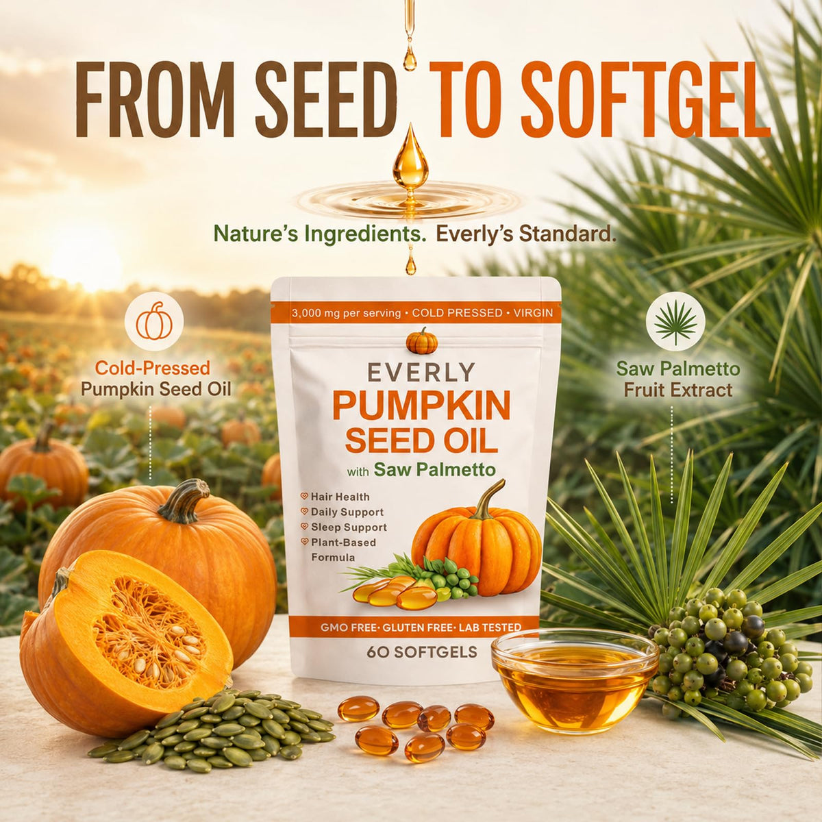 Pumpkin seed oil for wellness