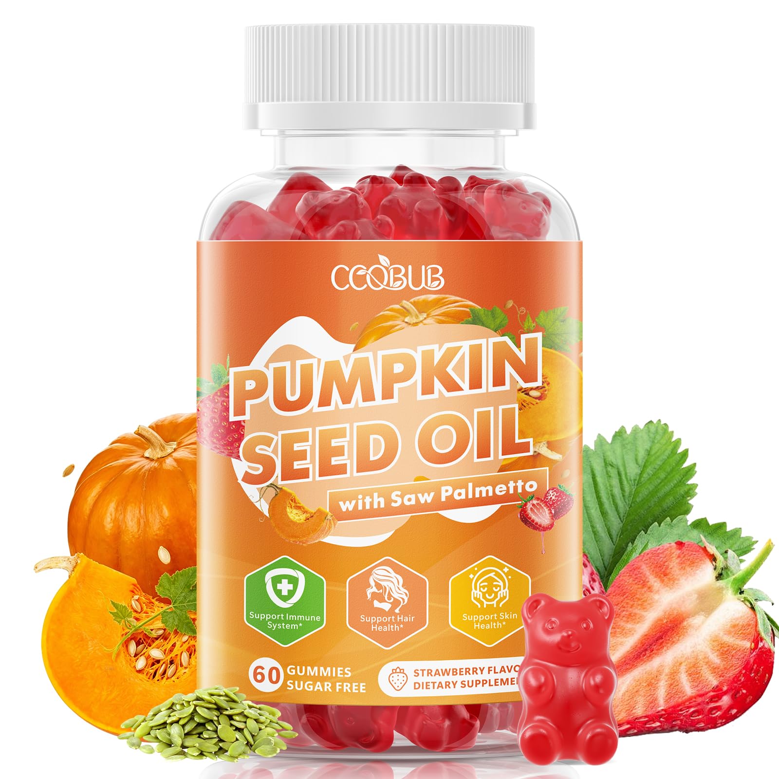 Pumpkin seed oil gummies for hair health