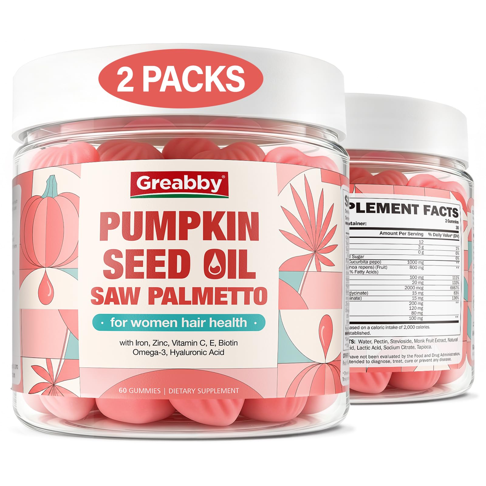 Pumpkin seed oil gummies for hair health