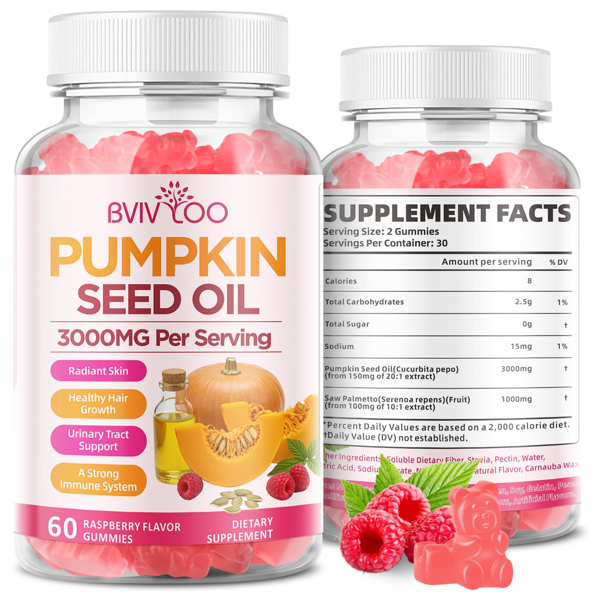 Pumpkin seed oil gummies for hair health