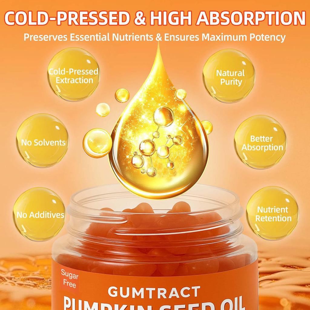 Pumpkin seed oil gummies with saw palmetto