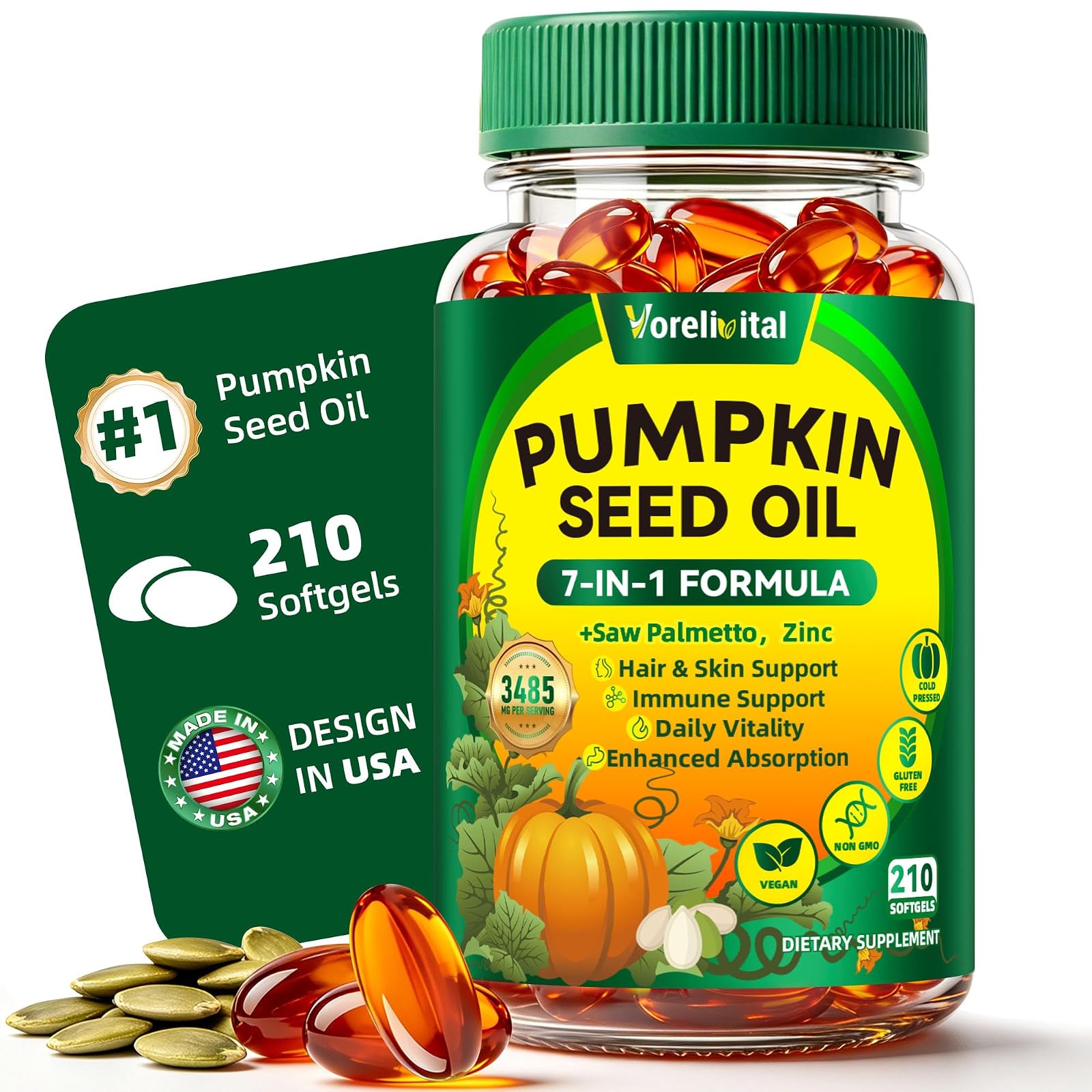 Pumpkin seed oil softgels benefits