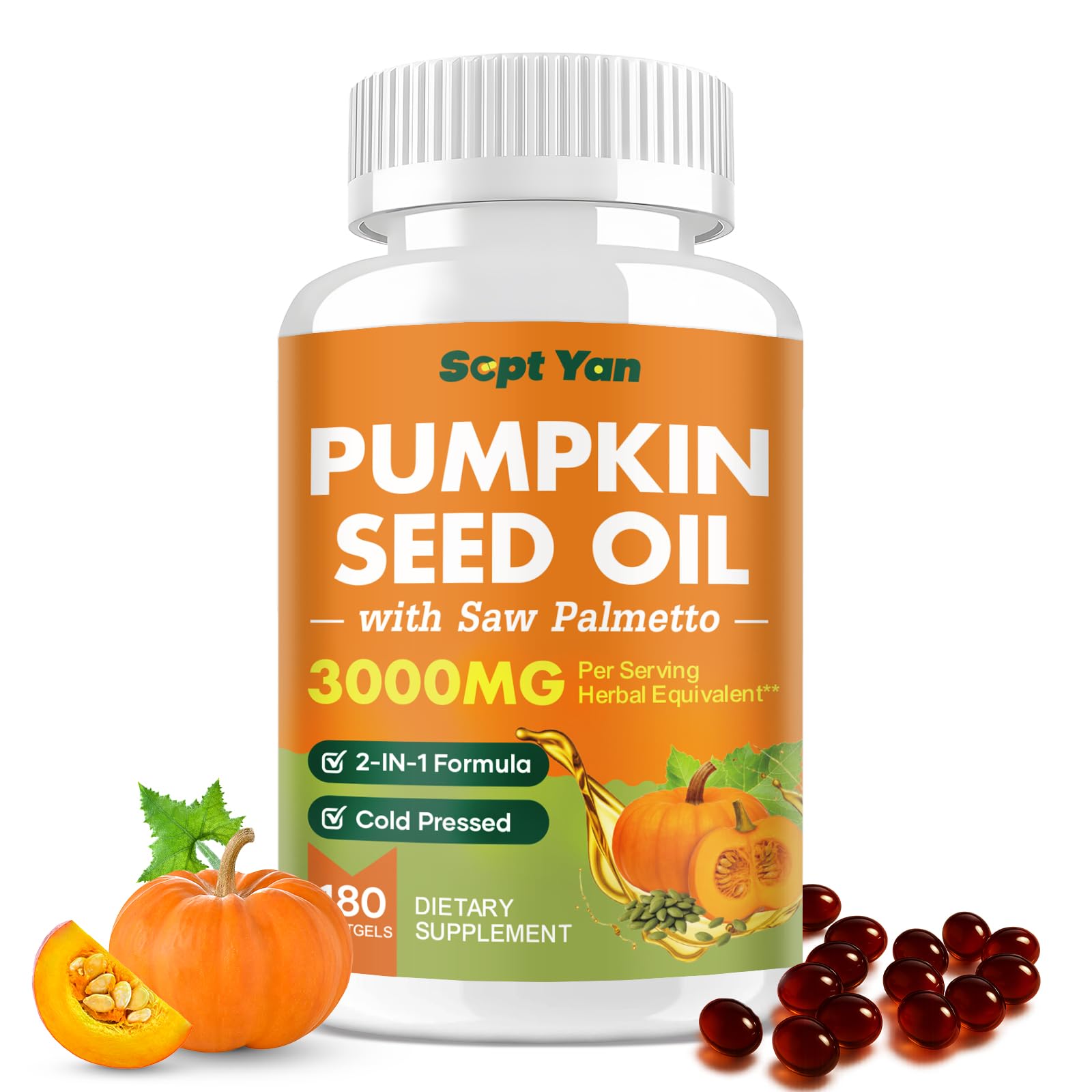 Pumpkin seed oil softgels for hair health